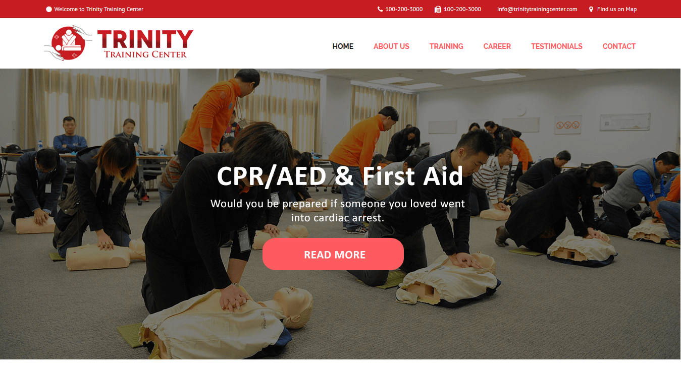 Web Design for CPR/First Aid/AED Training Instructor - CPR Instructor Digital Marketing